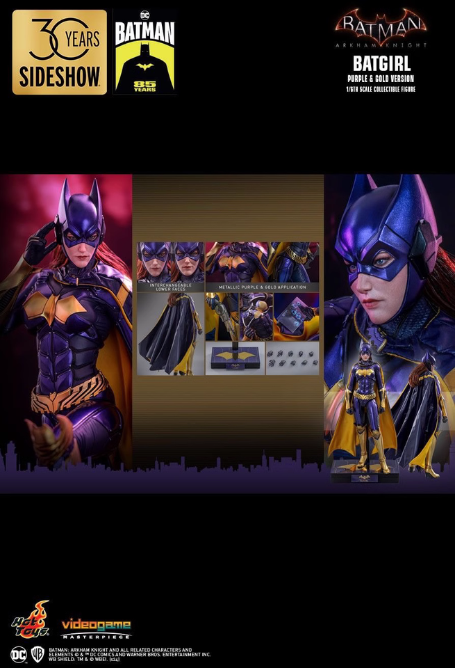 New Hot Toys VGM65 Batman Arkham Knight Batgirl Purple and Gold Ver. IN ...