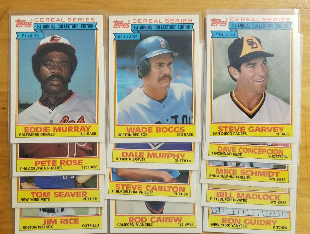 1984 Topps Cereal Series Baseball Fill your set you pick choice | eBay