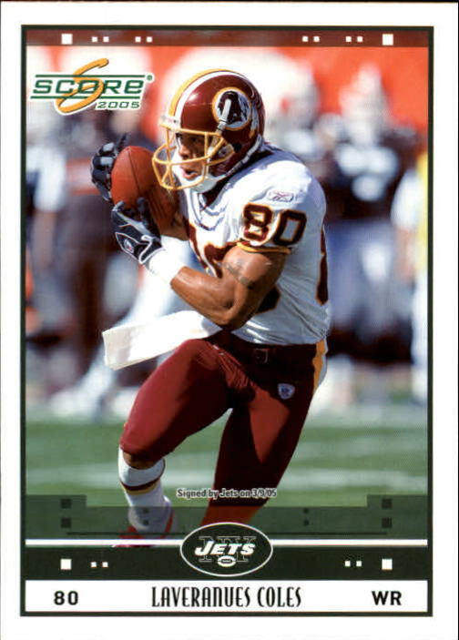 2005 Score Glossy New York Jets Football Card #297 Laveranues Coles | eBay
