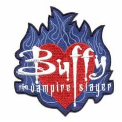 Buffy The Vampire Slayer Name On Heart In Flames Logo Embroidered Patch ...