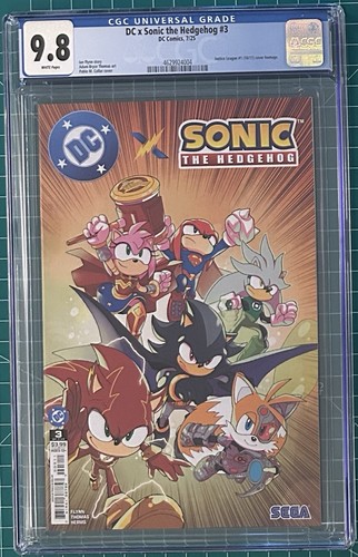 DC X Sonic The Hedgehog #3 CGC 9.8 Pablo M Collar Cover A 1st Print ...