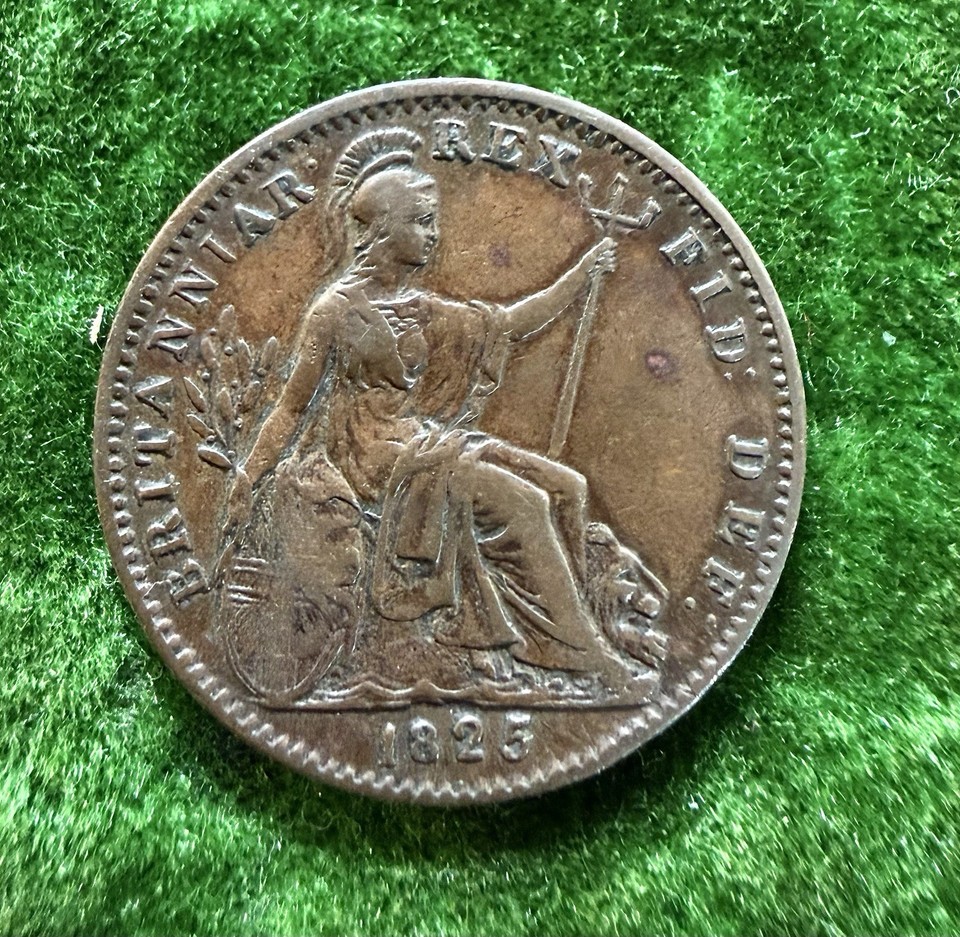 1754 Great Britain George II Halfpenny & 1825 George IIII Farthing | eBay