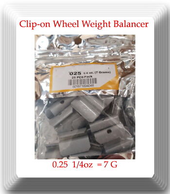 50 Pcs CLIP-ON Wheel Weight Balance MC Type 0.25oz 1/4oz For All Type ...
