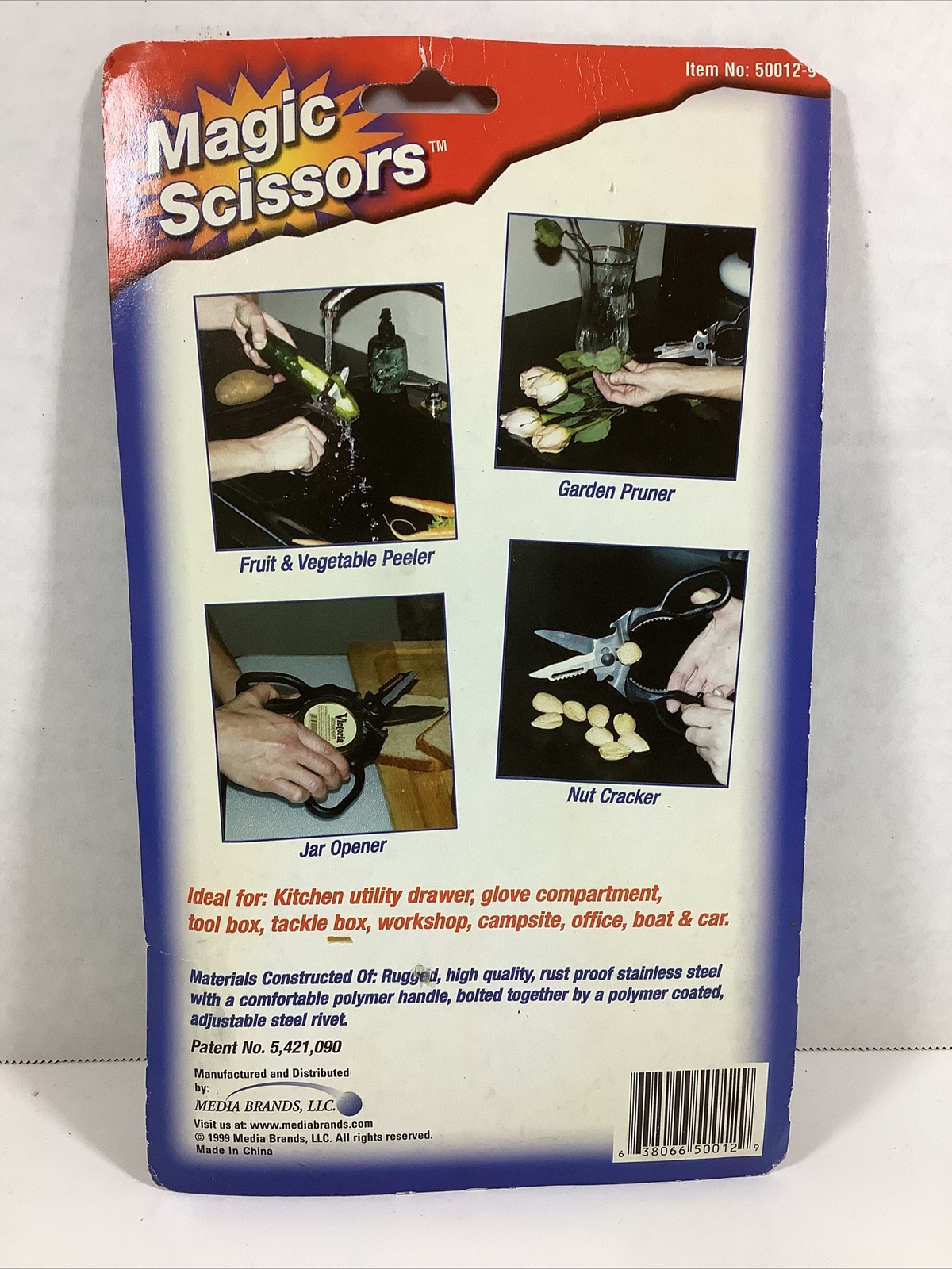 Scissors Multi Use Magic Scissors Stainless Steel By Media Brands 1999 ...