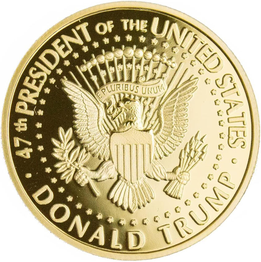 100PCS LIBERTY EAGLE Gold Commemorative Coin 2025 47th President Donald ...