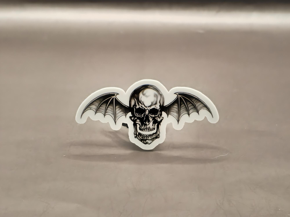 Heavy Metal Stickers Deathbat Skull Vinyl Decals Art Rock Band Avenged ...