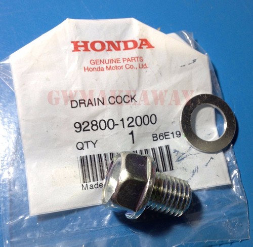Honda Kawasaki BOLT DRAIN PLUG With Washer 12MM Genuine Parts 92800 ...