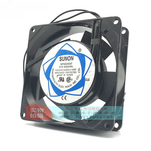 1pcs SUNON SF9225AT P/N 2092HSL 9025 9225 9cm 90mm AC 110V Cabinet Fan ...
