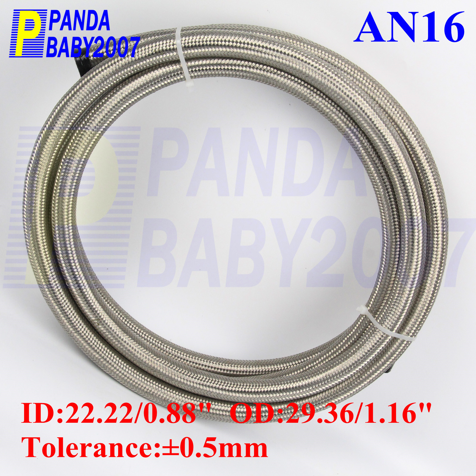 STAINLESS STEEL BRAIDED RADIATOR OIL LINE FUEL HOSE AN16 AN-16 16AN -16 ...