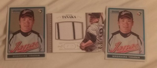 Tanaka 3 Card's 2009 Chrome WBC RC + 2014 National Treasures Jersey ...