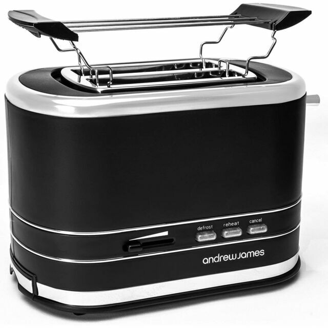 Andrew James AJ000618 Lumiglo Toaster 2 Slice Extra Wide Slots Warming ...