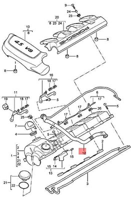 Genuine PORSCHE Cayenne Porsche Breather Line Crankcase Housing ...
