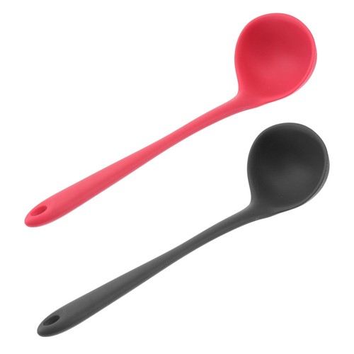 2 Pcs Cuillère En Silicone De Bébé Louche À Soupe Cuillères Restaurant ...