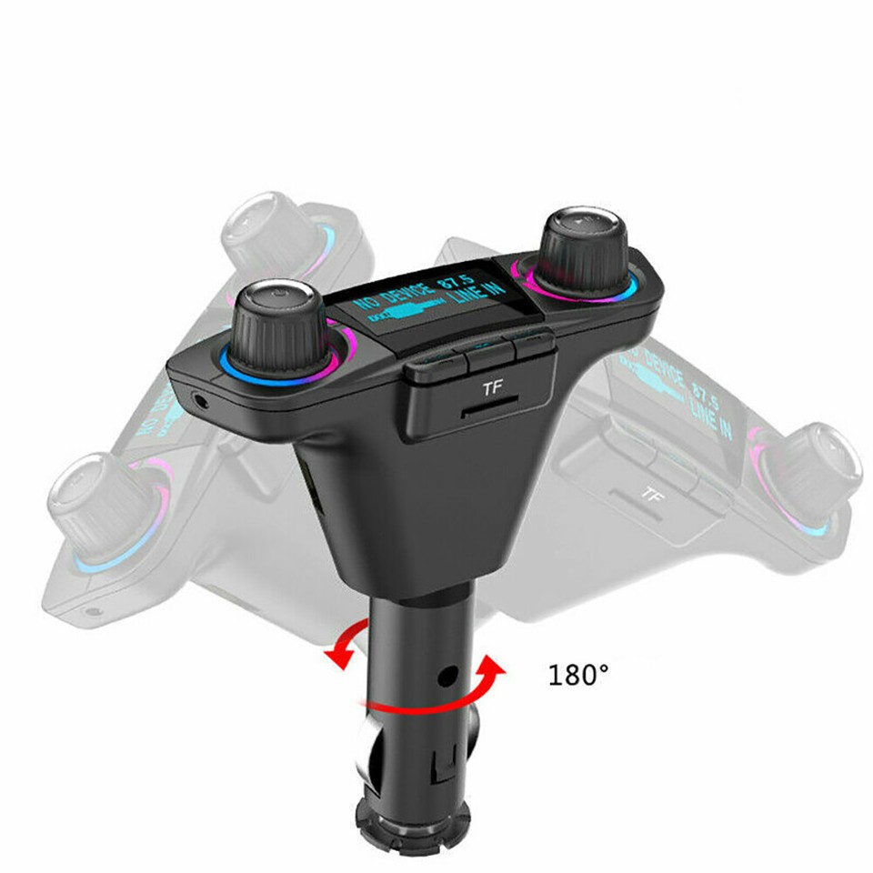 Bluetooth Car FM Transmitter MP3 Player Radio Adapter Kit USB Charger ...