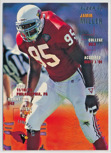 1995 Fleer Football - Jamir Miller - Arizona Cardinals - Base - #8 | eBay