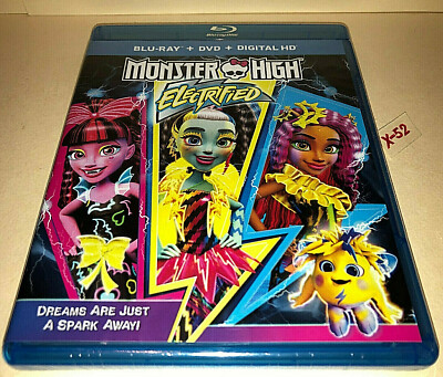 Monster High Electrified blu ray DVD animated movie Draculaura Frankie ...