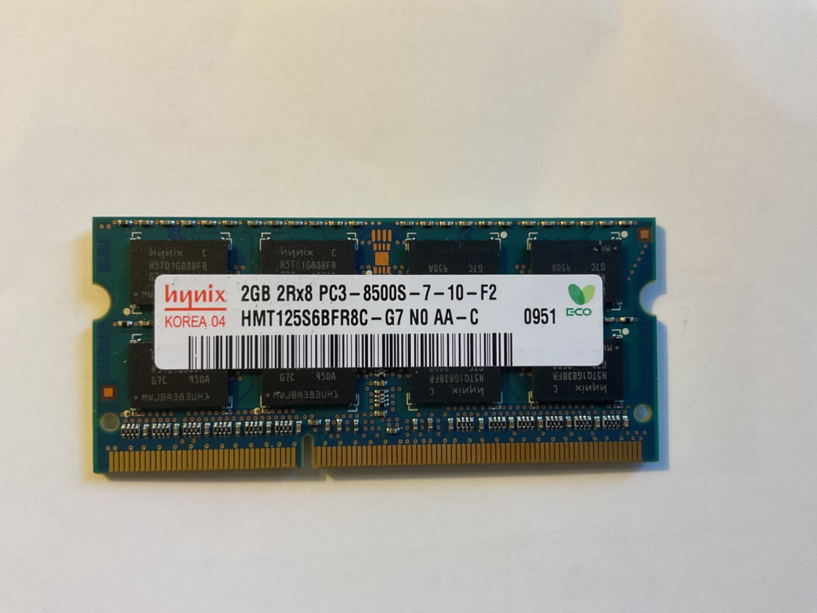 Hynix 2GB 2Rx8 PC3-8500S-7-10-F2 DDR3 RAM SODIMM Module | eBay