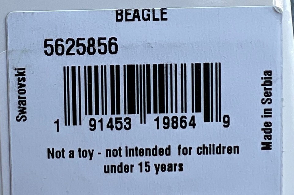 SWAROVSKI Crystal Christmas Holiday Cheers Beagle Figurine #5625856 New ...