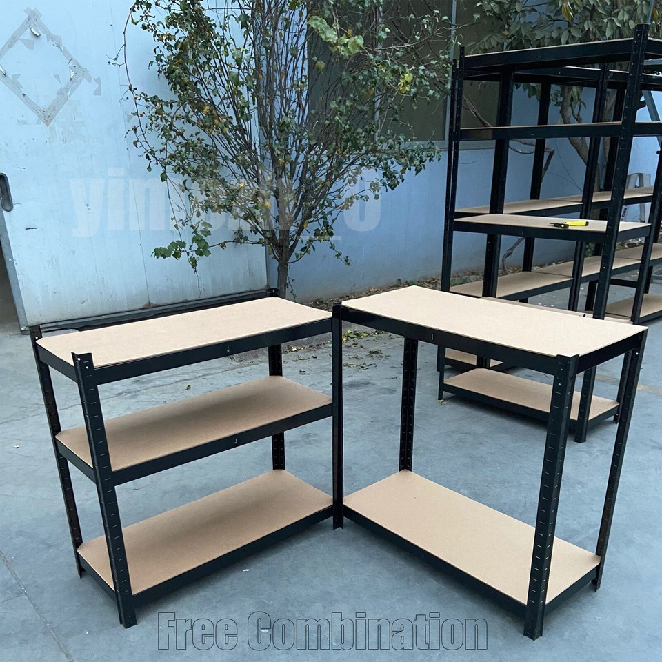 5x Racking Bays 5 Tier Garage Shelving Boltless Heavy Duty DIY Storage ...