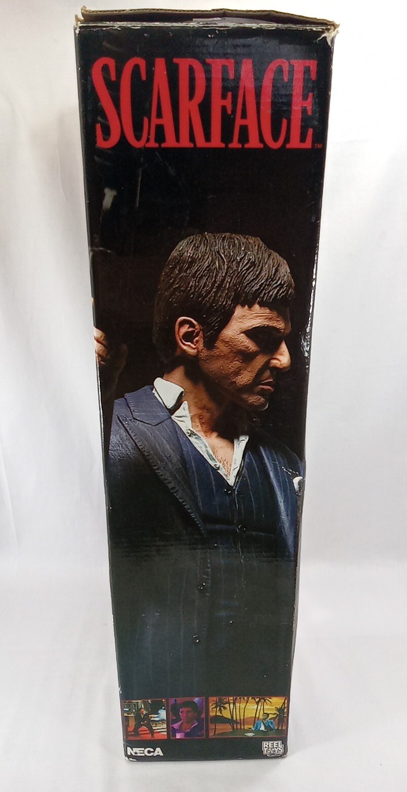 NECA Scarface TONY MONTANA 1/4 Scale 18" Talking Action Figure Blue ...
