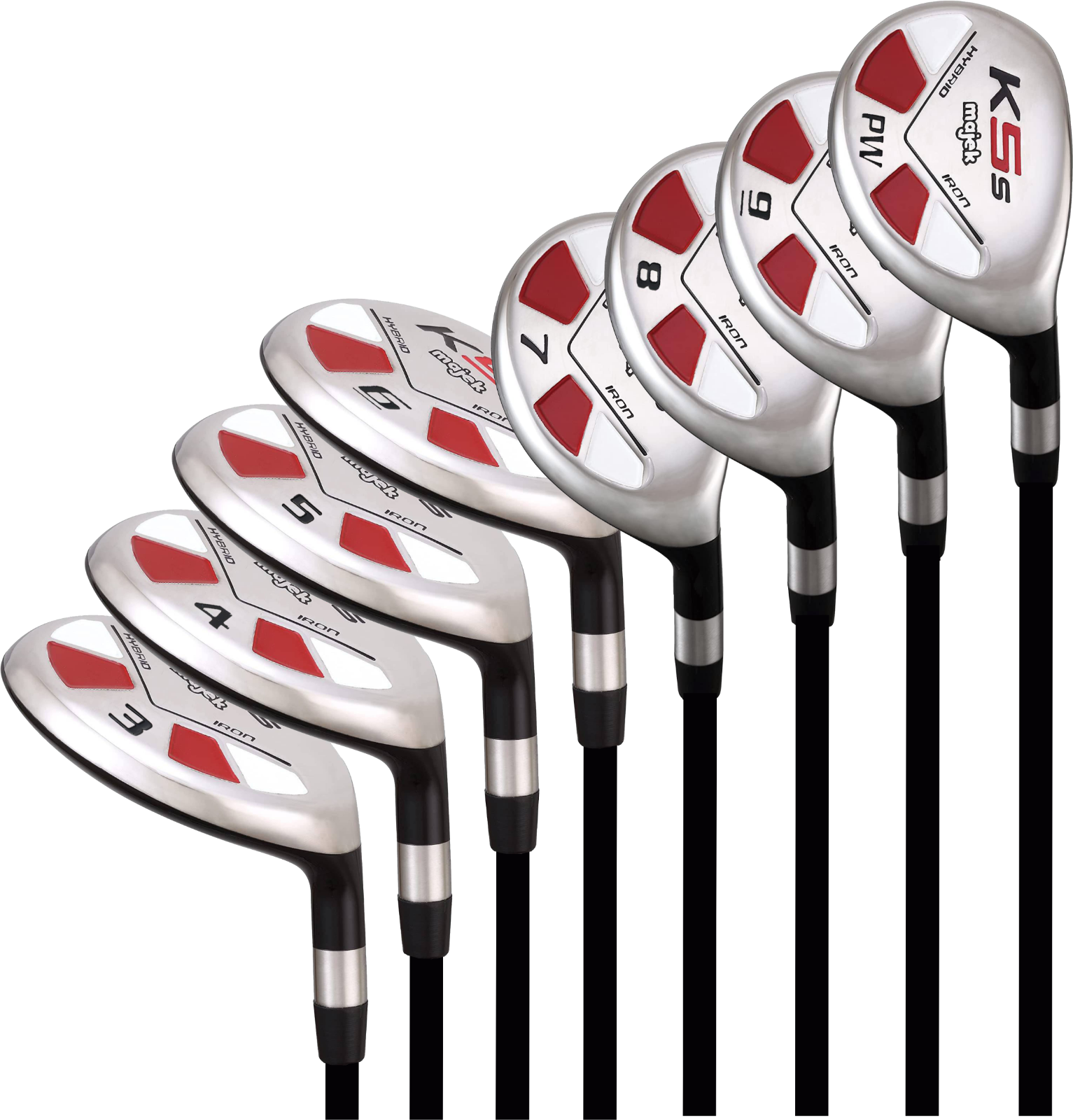 Mens Senior Hybrid Golf Set 3 - pw Graphite Clubs Right Hand Rescue All ...