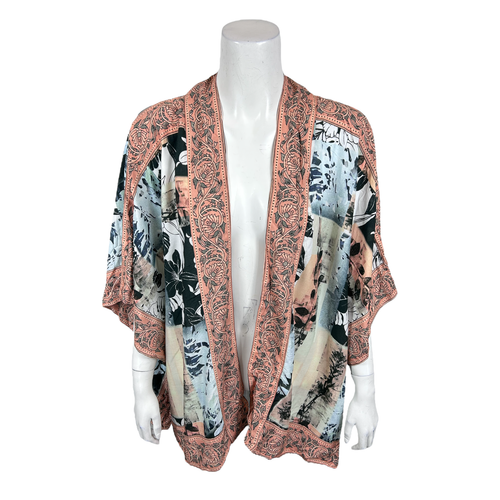 Tolani Collection Regular Printed Open Front Woven Wrap Multicolor ...