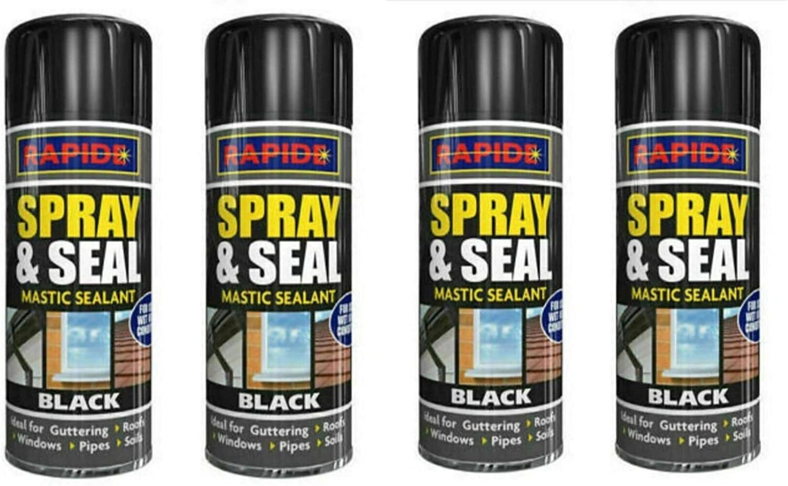 Black Spray N Seal Mastic Black Spray Paint Sealant Roof Window Pipes ...