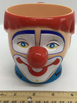 Ringling Bros and Barnum & Bailey Plastic Mug Cup BOZO Circus CLOWN | eBay