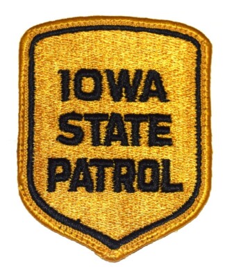 IOWA STATE PATROL IA Sheriff Police Patch FULL EMBROIDERY USED 4” | eBay