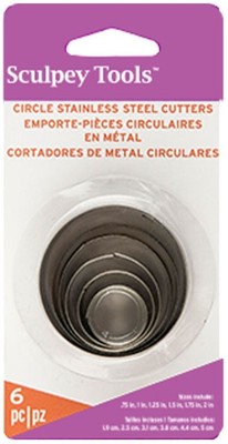 Polyform AMM1-1020 Premo Sculpey Graduated Cutter Set 6/Pkg-Circle (3Pk ...