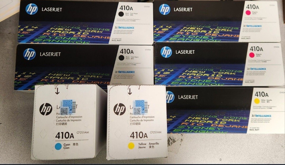 7 HP 410A TONER SET CF410A CF411A CF412A CF413A TONER SET LOT BUNDLE | eBay