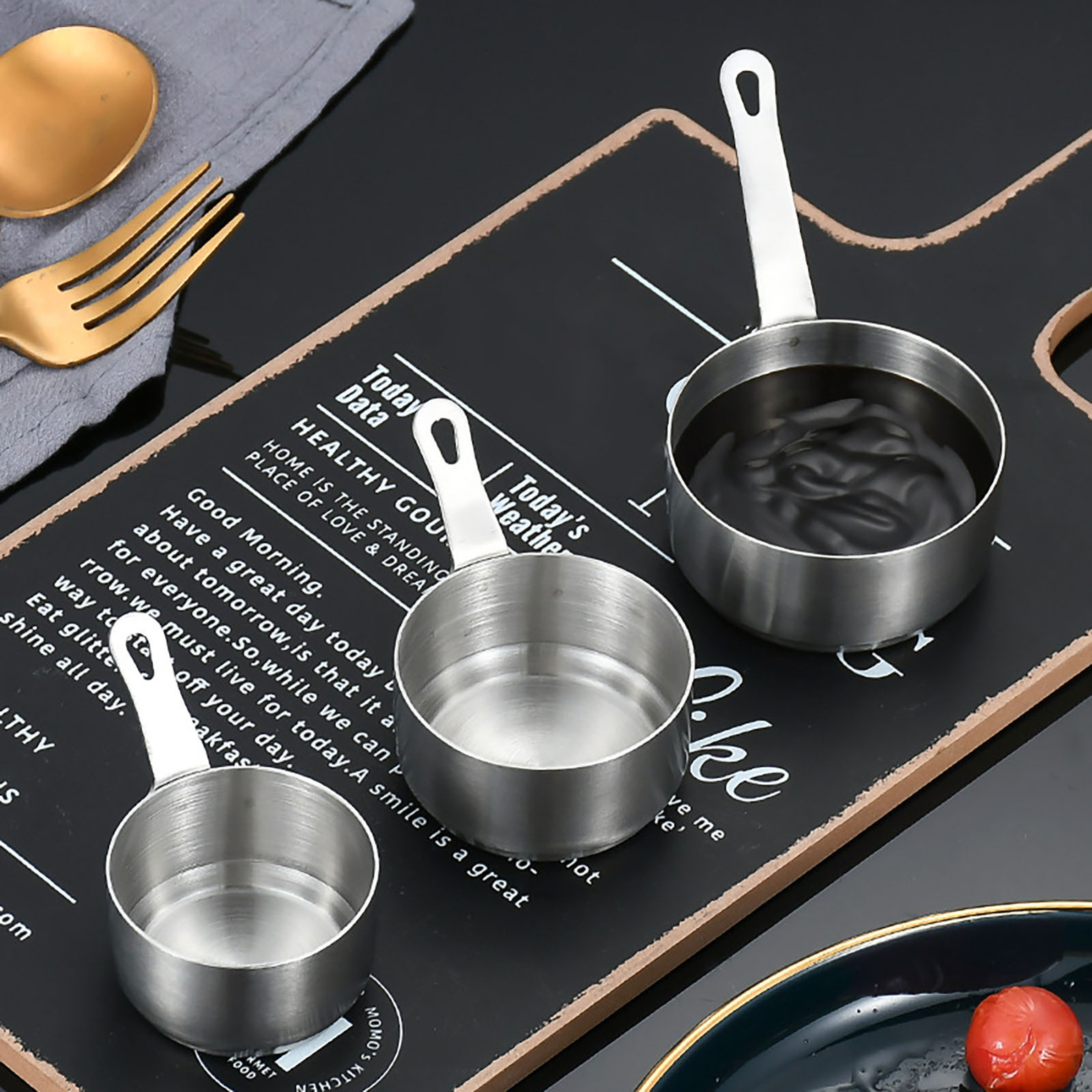 60/80/100ml Sauce Pan Stackable Multi-functional Space Saving Portion ...