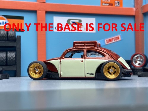 HOT WHEELS BEETLE CUSTOM BASE FOR VW BUG VOLKSWAGEN LOWERED, STRETCHED ...