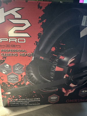 ONIKUMA PRO GAMING HEADSET MODEL K2 PRO BLACK/RED | eBay