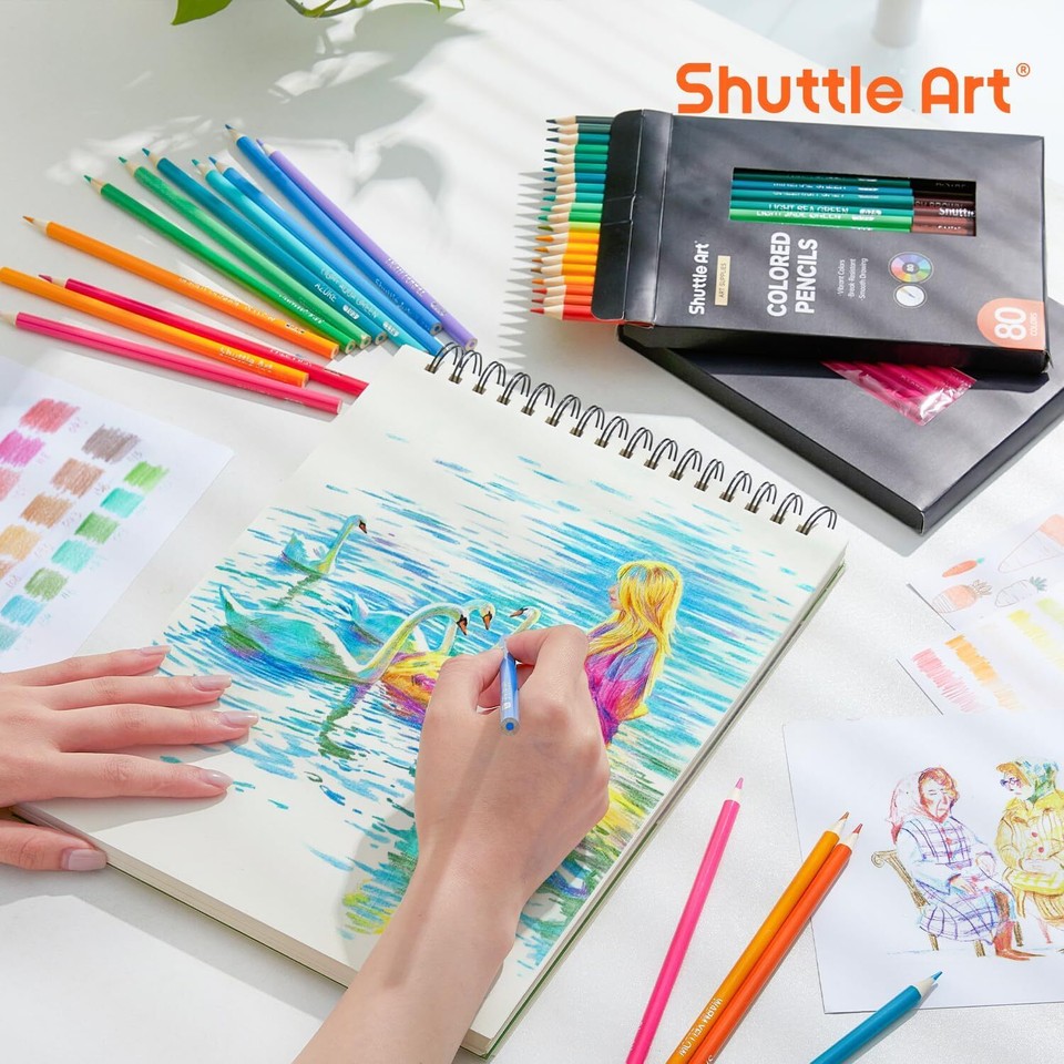80 Regular Colored Pencils, Colored Pencils, Soft Core Color Pencils ...