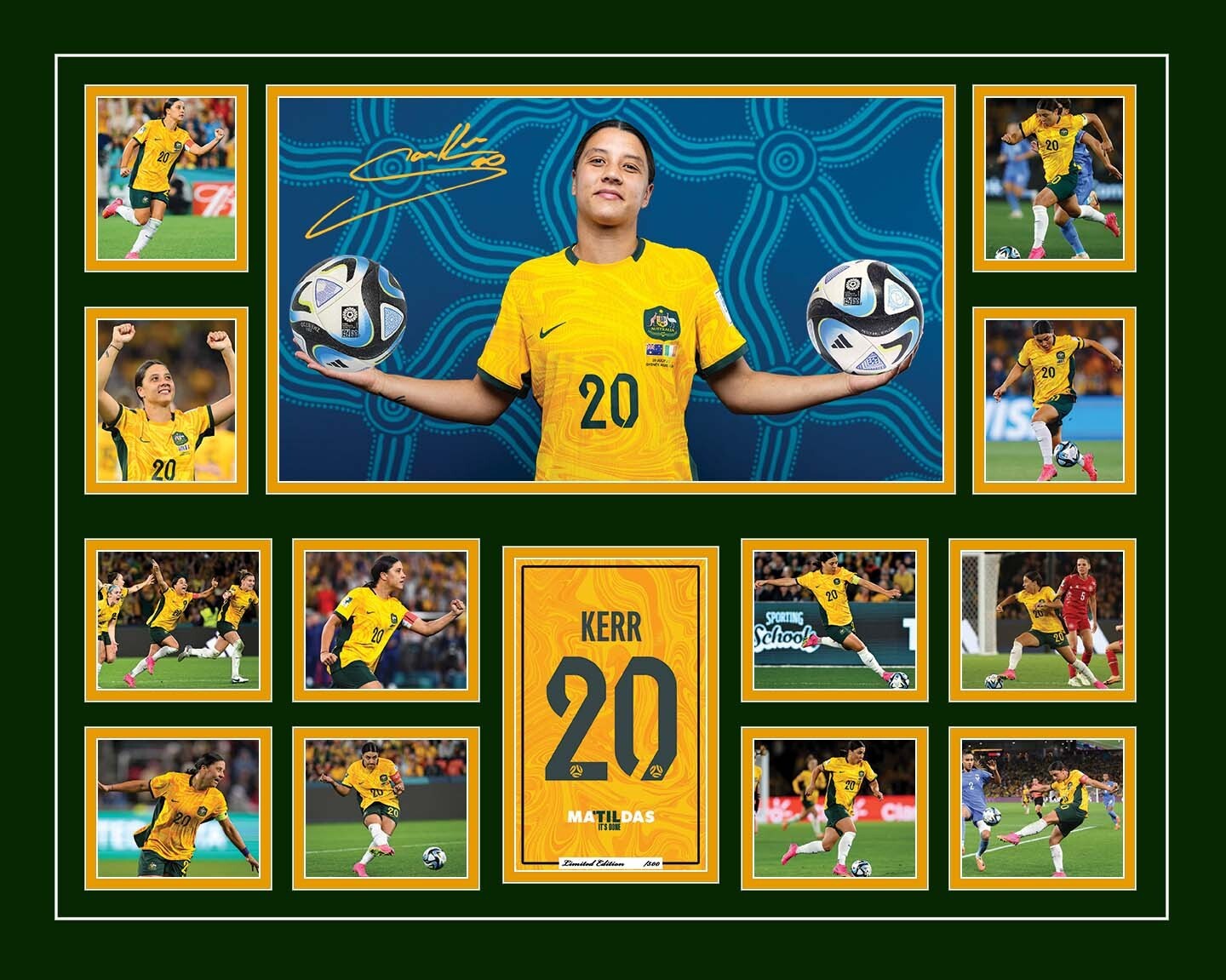 SAM KERR MATILDAS 2023 FIFA WORLD CUP SIGNED LIMITED EDITION FRAMED ...