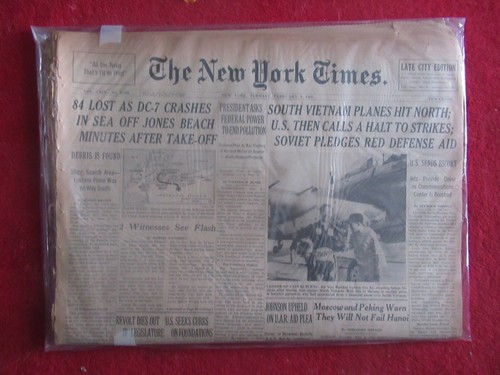 February 9, 1965 New York Times newspaper Air Attacks on North Vietnam ...