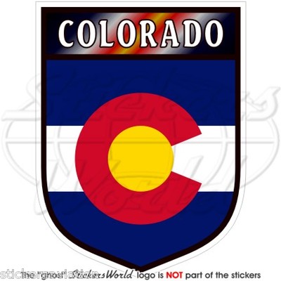 COLORADO Coloradan Shield USA, America 100mm (4") Vinyl Sticker, Decal ...