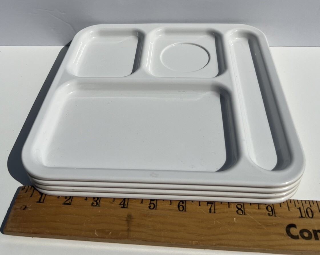 4 Vintage Texas Ware Divided Dish Plate Melmac 10x10 Melamine RV ...