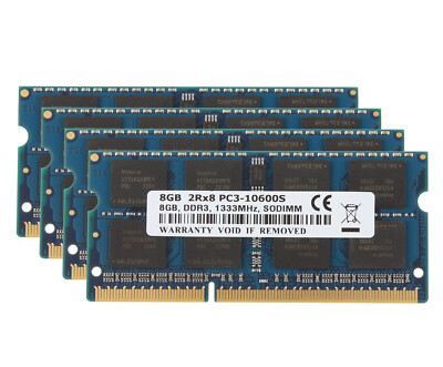 32GB 4X 8GB Intel DDR3 1333 Mhz 2Rx8 PC3 10600 Tested Memory RAM SODIMM ...