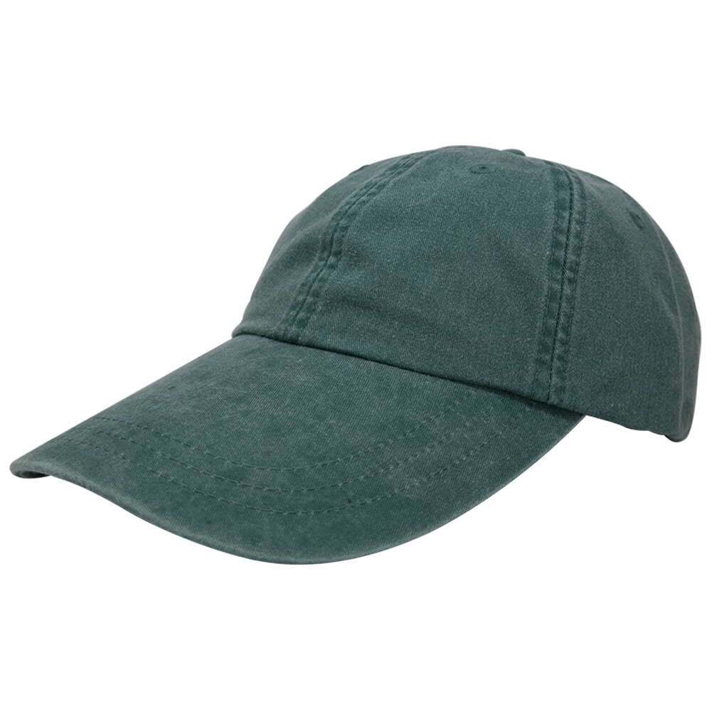 Sunbuster Extra Long Bill 100% Washed Cotton Cap with Leather ...