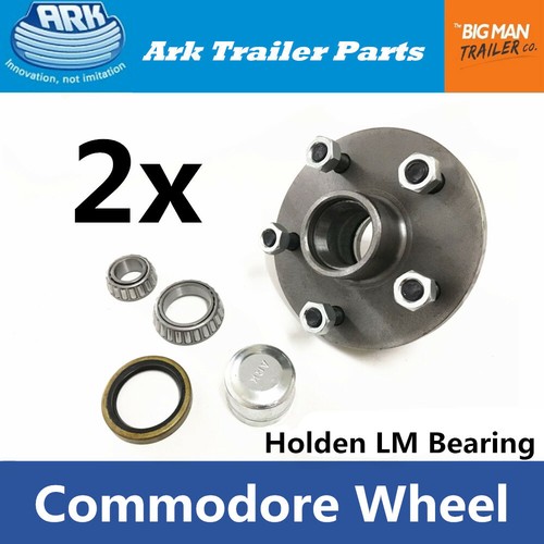 ARK Trailer 2x Hubs Commodore 5 Stud Wheel Lazy Hub Holden LM Bearings ...