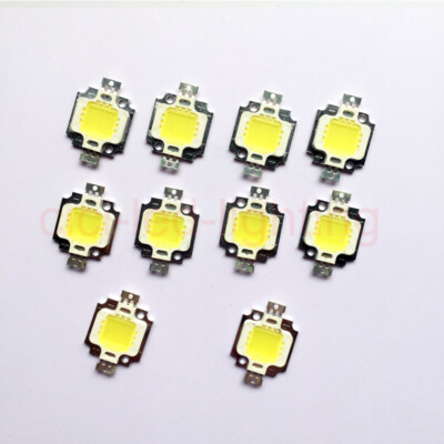 10pcs 10W LED Chip COB DC 9V-12V Warm White Integrated Bulb beads for ...