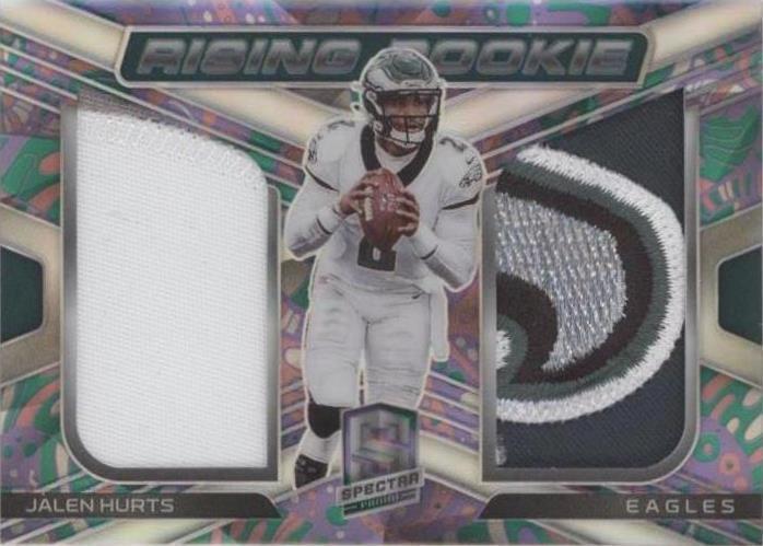 2020 Panini Spectra - Rising Rookie Materials Jalen Hurts #RRM-JAH Neon ...