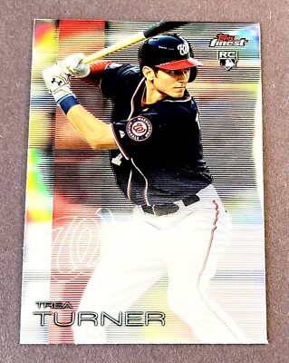 Trea Turner 2016 Topps Finest Rookie Card RC Refractor #18 Washington ...