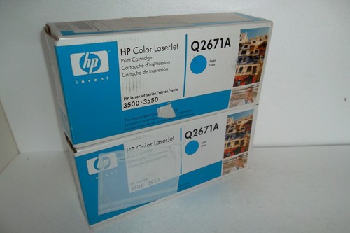 LOT-2 HP 309A Toner Cartridges CYAN 4,000-Page-Yield 3500 3550 Q2671A ...