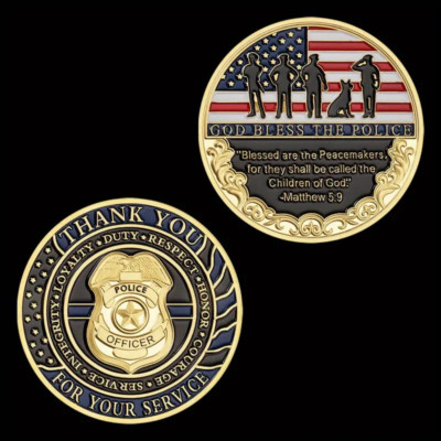 Police Thank You Challenge Coin Collectable Commemorative Law ...