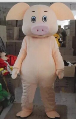 Christmas pig Mascot Party Cosplay Pig Parade Costume Outfit Game Adult ...