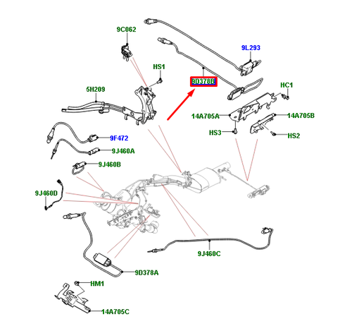 LR Range Rover IV L405 NOX-Falle Temperatursensor hinten LR112139 NEU ...