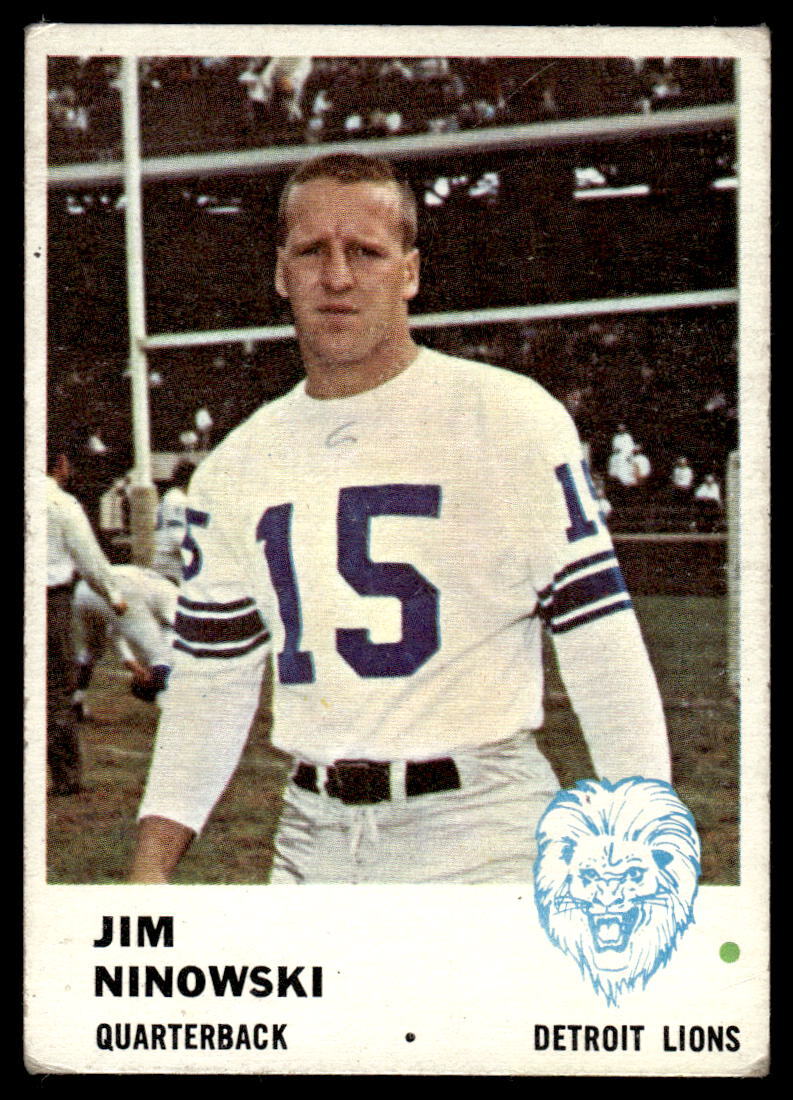 1961 Fleer Jim Ninowski #79 Detroit Lions Football Card | eBay
